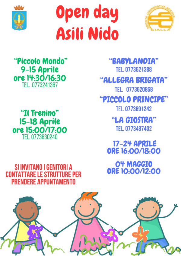 Comune di Latina - Open day asili nido Comune di Latina - Open day asili nido
